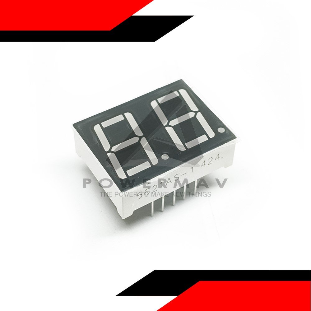 0.56inch 2 digit 7 segment common cathode 5621AS - PowerMav Electronics ...
