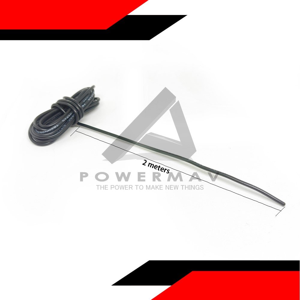 2 meter #18 stranded wire Black - PowerMav Electronics Store