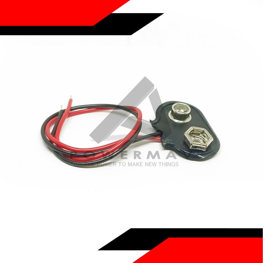 9v battery snap connector T Type - PowerMav Electronics Store